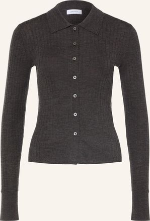 Darling Harbour Darling Harbour Strickjacke Aus Merinowolle braun