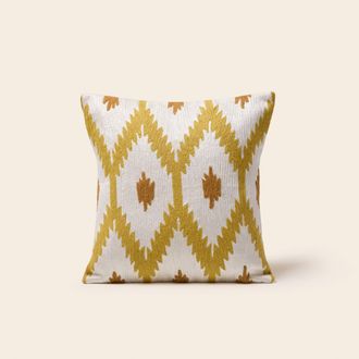 Madura Housse De Coussin Joko Ivoire et jaune - JAUNE