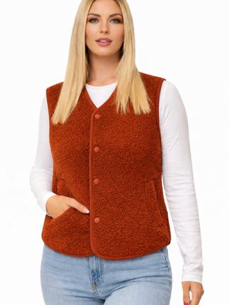 Worldclassca Weste Damen Kurze Kuschel Weste