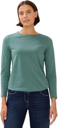 Cecil 3227275 Chemise à Rayures Ton sur Ton, Vert (Jewel), S Femme