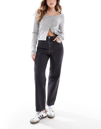 Levi's Ribcage - Jean droit longueur cheville - Noir délavé