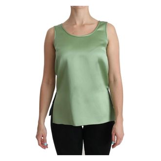Dolce & Gabbana &Auml;rmellose Seidentop in Mintgr&uuml;n - - Tops - Damen - Gr&uuml;n - 2XS