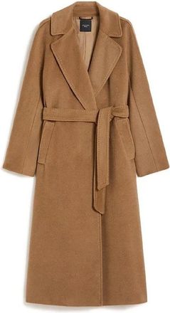 Max Mara Femme, Manteaux, Brun, Taille: 36 FR Elenia015 Long Wrap Coat