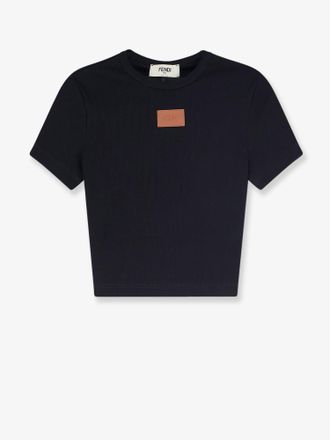 Fendi Cropped stretch cotton t-shirt - FENDI - gender_Woman