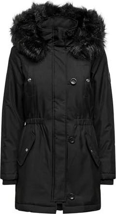 Only Onliris Parka Dhiver pour Lhiver Cc 2023 Otw Femme Manteau, Black/Detail:BLACK FUR, XS