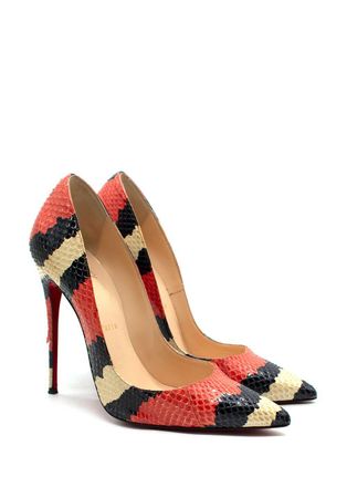 Christian Louboutin So Kate Tricolour Python Heels Size 37