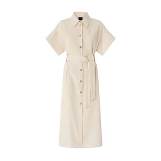 Pinko Button-Front Midi Hemdblusenkleid - - Dresses - Damen - Beige - S