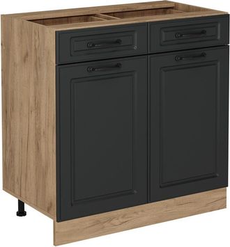 Vicco Meuble cuisine R-Line, Anthracite campagne, 80cm sans pt