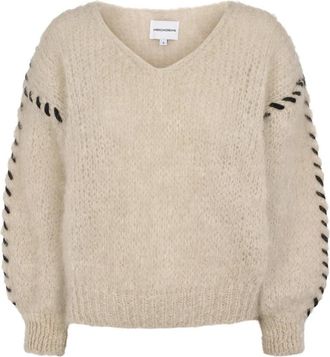 Americandreams Americandreams, Femme, Pulls, Beige, Taille: 40 FR Tricot en Mohair - Beige