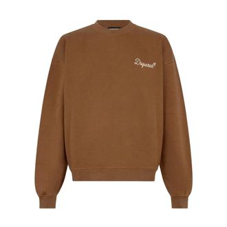 Dsquared2 Homme, Sweatshirts et sweats &agrave; capuche, Brun, Taille: XL D2 Signature Relax Fit Crewneck