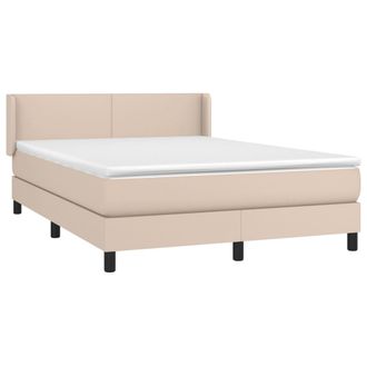 vidaXL Vidaxl - Giroletto A Molle Con Materasso Cappuccino 140x190cm Similpelle