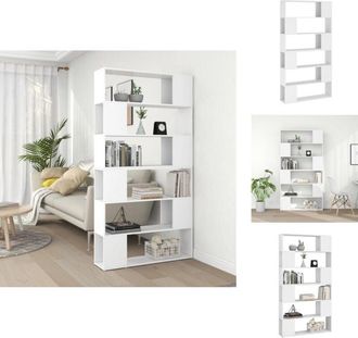 vidaXL Vidaxl - B&uuml;cherregal Raumteiler Wei&szlig; 100x24x188 cm - BucheRegal - Raumteiler - B&uuml;cherst&auml;nder - Wei&szlig;es M&ouml;belst&uuml;ck - Holzm&ouml;bel
