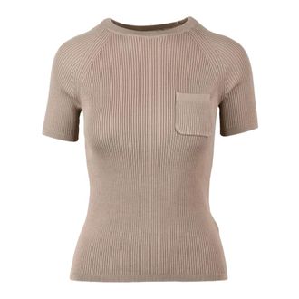 Max Mara Berlino Sottogiacca Rundhals Strickpullover - - Knitwear - Damen - Beige - M