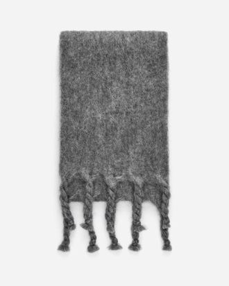 Arket Schal Aus Mohairwolle Und Wolle -Grau