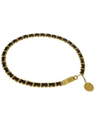 Chanel ceinture en chaîne à médaillon (années 1990-2000) - Noir