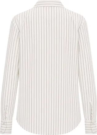 Patrizia Pepe Striped Poplin Shirt - White