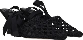 Jacquemus Perforated Fabric Sandals - Black