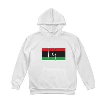 Generic Sweat &Agrave; Capuche Patriotique Libye Drapeau Amusant Drapeau Imprim&eacute; Graphique Sweat &Agrave; Capuche avec Poches Doublure Polaire Femmes Hoodie Plusieurs Coule