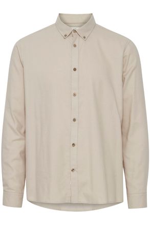 Solid SDPete SH Herren Freizeithemd Hemd Basic Langarmhemd mit Button-Down-Kragen robuste Baumwoll-Polyester Qualit&auml;t, Gr&ouml;&szlig;e:L, Farbe:Humus Melange (1513041