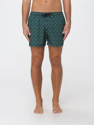 Save The Duck Short de bain &agrave; imprim&eacute; graphique avec taille &eacute;lastiqu&eacute;e &agrave; cordon de serrage