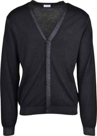 Sun 68 Cardigan col en V avec boutons - Homme - Pulls - Noir - Taille: L