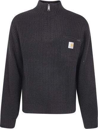 Carhartt Work in Progress Homme, Pulls, Noir, Taille: XL Detroit Half Zip Sweater