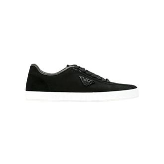 Emporio Armani Kalbsleder-Sneaker - - Shoes - Herren - Schwarzk - 42 EU