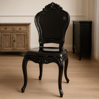 Biscottini International Chaise de cuisine et de salle &agrave; manger Fauteuil en polycarbonate pour salon, chambre, ext&eacute;rieur rien &agrave; envier aux Chaise en bois