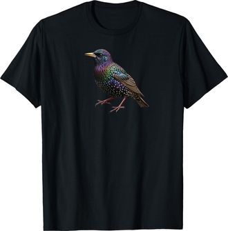 jz.birds Star Vogel Vogelbeobachter Singvogel Biologe Ornithologe T-Shirt
