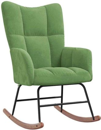 vidaXL Chaise &agrave; bascule Vert clair Velours
