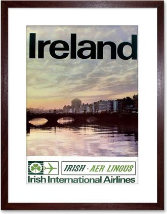 Wee Blue Coo The Art Stop TRAVEL TOURISM TRANSPORT IRELAND AIRLINE DUBLIN FRAMED PRINT F97X7177