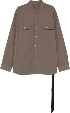 Rick Owens Homme, Vestes, Gris, Taille: L Jumbo Cotton Shirt