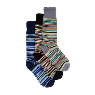 Paul Smith Homme, Sous-v&ecirc;tements, Multicolore, Taille: ONE Size Chaussettes Signature Stripe - Lot de 3