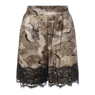 Pinko Pinko, Femme, Shorts, Multicolore, Taille: 36 FR Tinozza Short Satin Jacquard