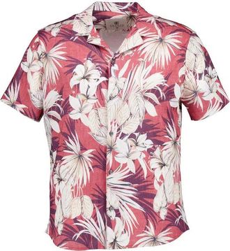 DeSoto Herren Kurzarmhemd rot geblümt