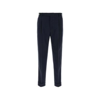 Pantaloni Torino PT Torino Fischgr&auml;t-Hose mit Falten - - Trousers - Herren - Blau - M