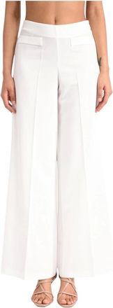Simona Corsellini Femme, Pantalons, Blanc, Taille: 44 FR Wide Pantalons