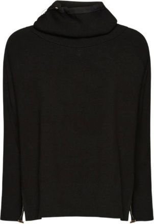 Elena Miro Femme, Pulls, Noir, Taille: 36 FR Pull avec Col Amovible