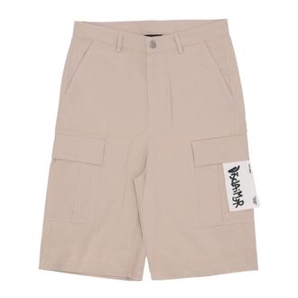 Disclaimer Logo Cargo Shorts Kamel Baumwolle - - Shorts - Herren - Braun - L