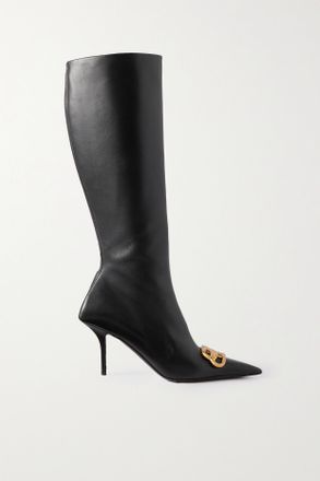Balenciaga Bottes En Cuir &Agrave; Ornements - Noir