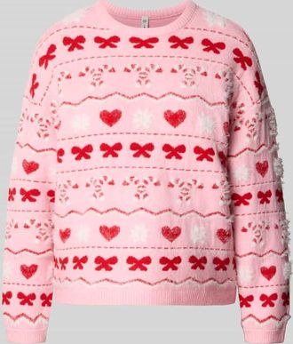 Only Pullover mit Santa Schriftzug
