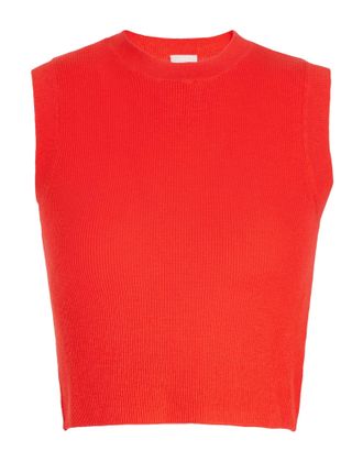 8 by YOOX RIBBED KNIT CROPPED TANK TOP