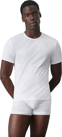 Calvin Klein T-Shirt Homme Manches Courtes Crew Neck Encolure Ronde, Blanc (White), L