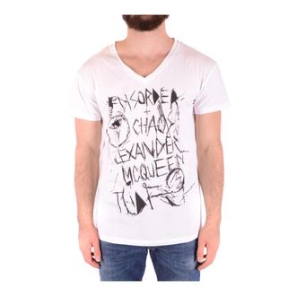 Alexander McQueen 9604up602012 T-Shirt- Wei&szlig;- Ss18- MCQ Logo - - Tops - Herren - Wei&szlig; - XS