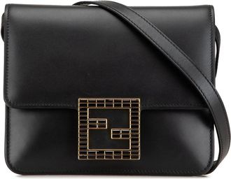 Fendi Hobo Bags - Leather Crystal Fab Crossbody - Gr. unisize - in Schwarz - für Damen