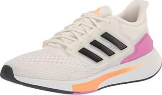adidas Womens EQ21 Running Shoe, Cloud White/Black/Pulse Lilac, 6