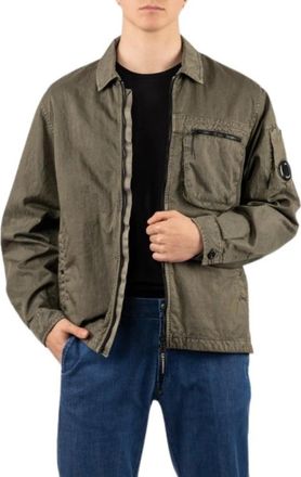 C.P. Company C.p. Company, Homme, Vestes, Vert, Taille: L Surchemise Panama-R Lens