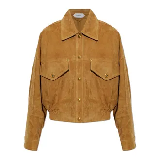 Versace Femme, Vestes, Brun, Taille: 38 FR Blouson en daim