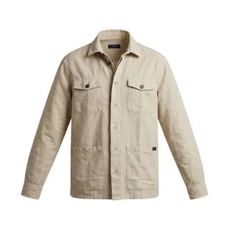 Fay Homme, Vestes, Beige, Taille: M Overshirt Tasconata