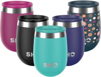 Sho Pacto - Ultimative isolierte Edelstahl-Kaffeetasse & Weinbecher ohne Stiel - 8 Stunden heiß, 12 Stunden kalt - 360 ml - BPA-frei (Aqua, 360 ml)